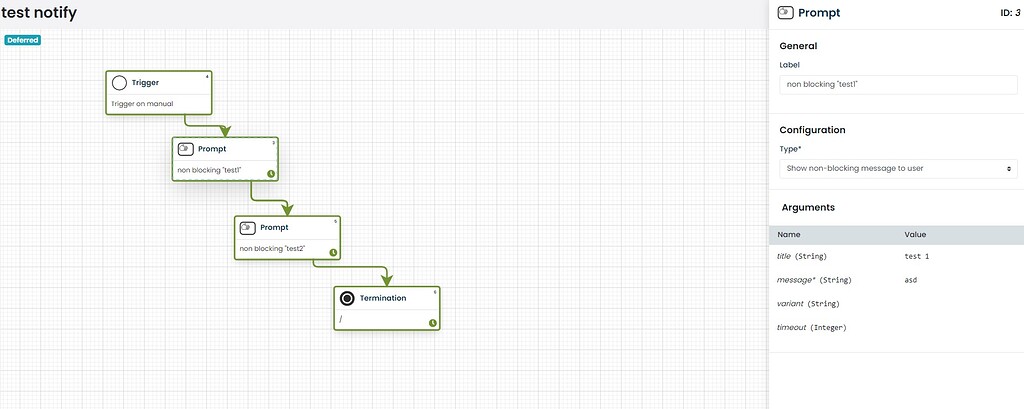 Only first Prompt in Workflow gets Displayed - Workflows - Corteza